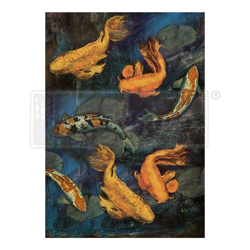 Decoupagepapper tissue paper Koi Pond – Möbelbiten